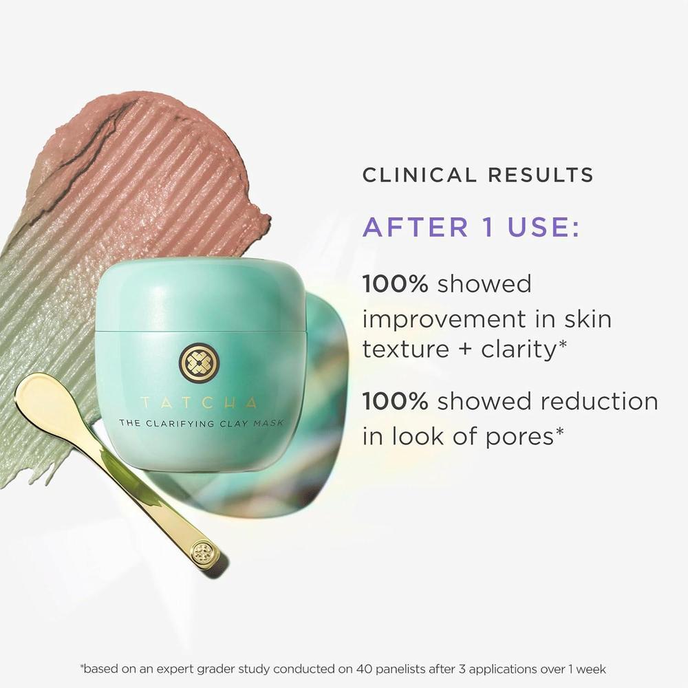 Tatcha Clarifying Clay Mask, Crema Exfoliante Con Calentamiento Para P ...